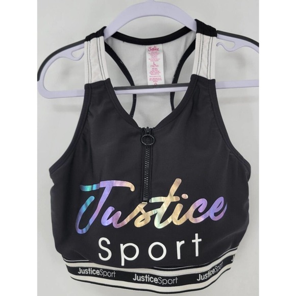 Justice | Swim | Justice Sport Girls L 214 Bikini Top Logo Athletic Top ...